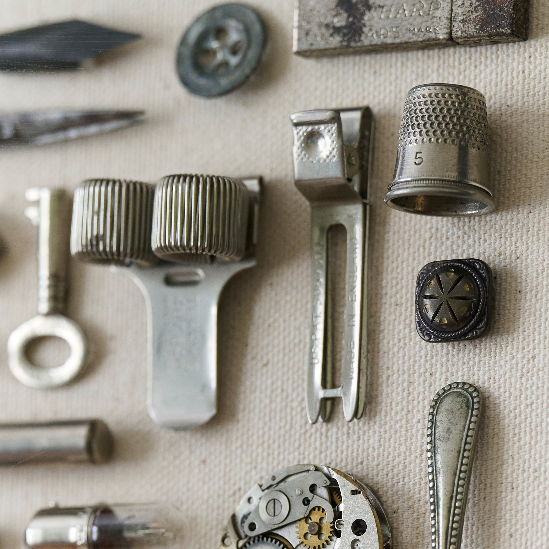 A Slice in Time Triptych – Unique Vintage Object Artworks