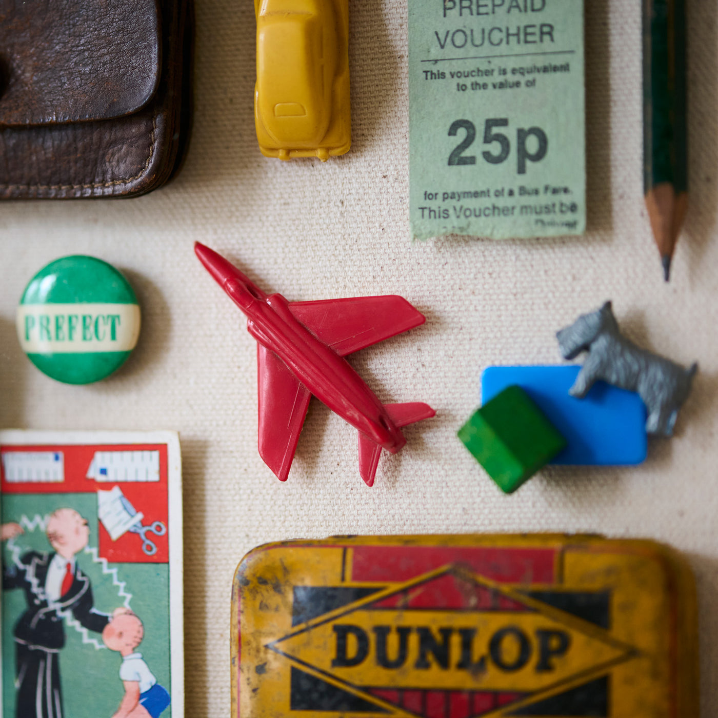 School Boy – Pockets Collection No. 2 – Vintage Object Assemblage Artw